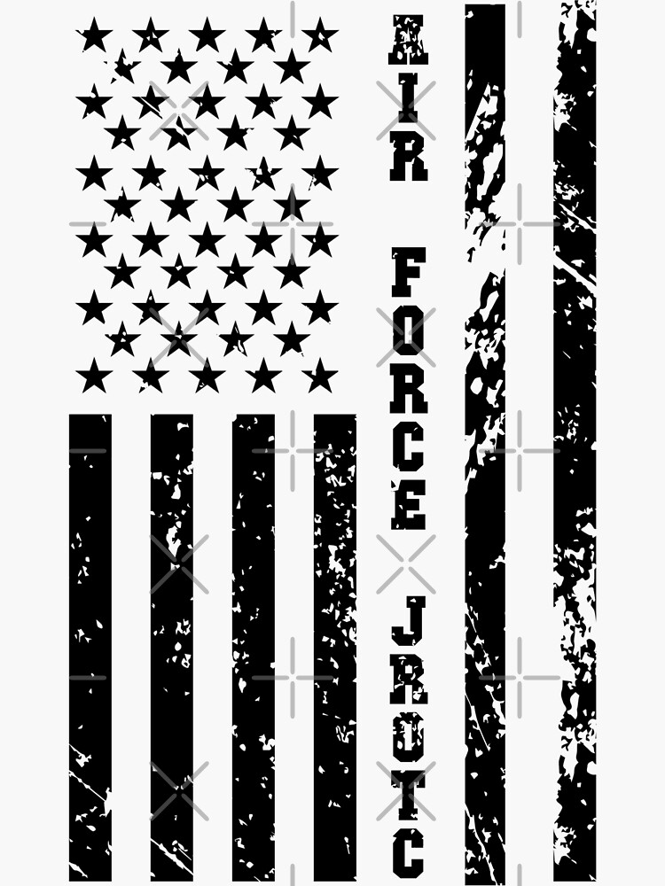 "USAF JROTC American Flag Air Force Junior ROTC USA Flag" Sticker for ...
