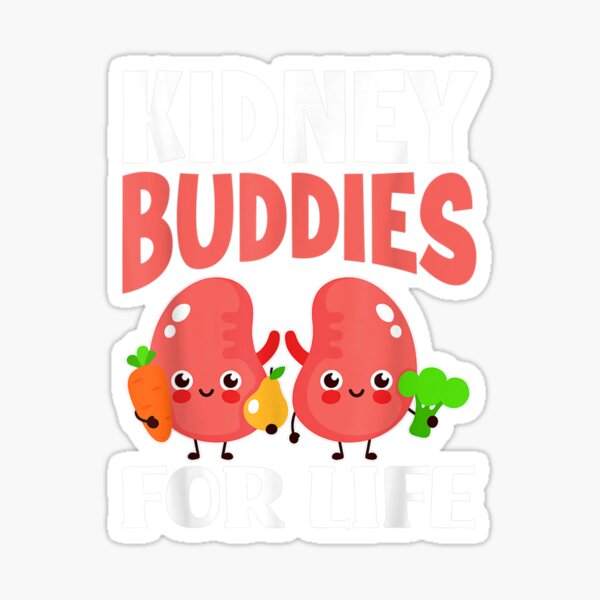 "Kidney Buddies For Life Funny Kidney Donor Recipient Gift " Sticker by ...