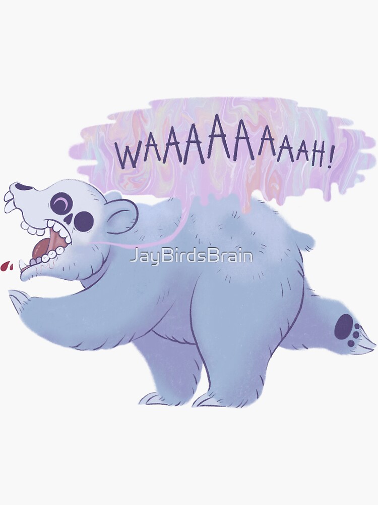"Kawaii Zombie Scream Bear 2 " Sticker for Sale by JayBirdsBrain ...
