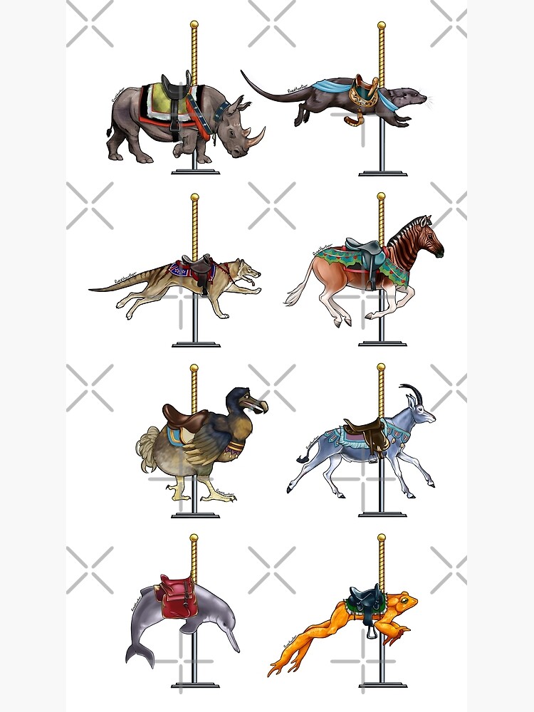 "Haunted Carousel assembled" Poster for Sale by RiverHoltArt | Redbubble