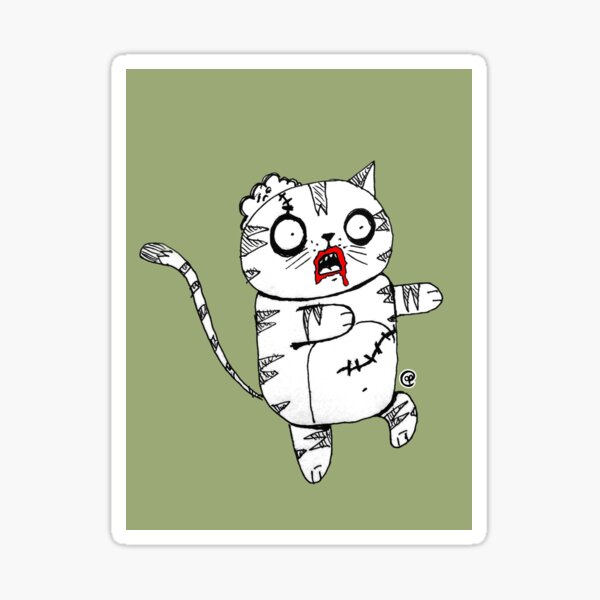 "Zombie Cat" Sticker by jrock1184 | Redbubble