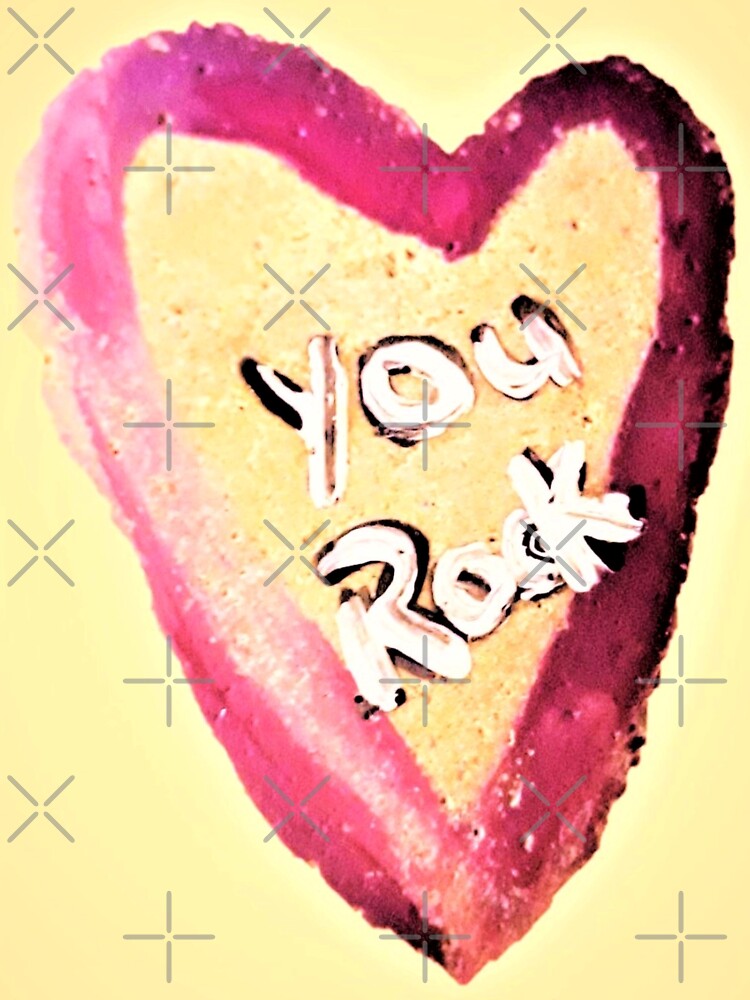 "You Rock Heart" Sticker by craftsbydaphy | Redbubble