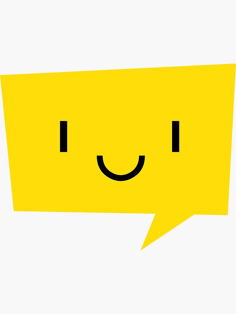 "Yellow Square Face" Sticker by sunstop | Redbubble