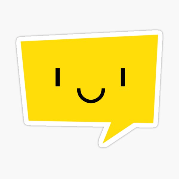 "Yellow Square Face" Sticker by sunstop | Redbubble
