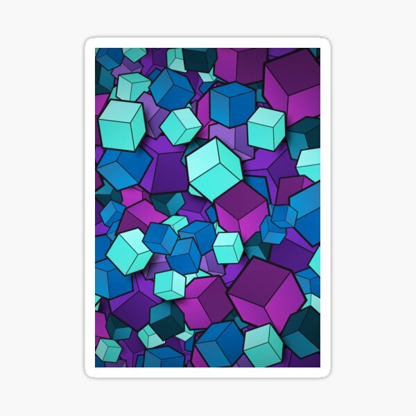 "Colorful digital Boxes abstract art inspired by the happy summer vibes ...