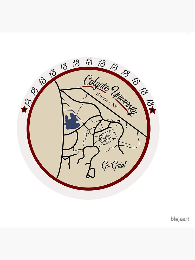 "Colgate University Map" Poster by blejsart | Redbubble