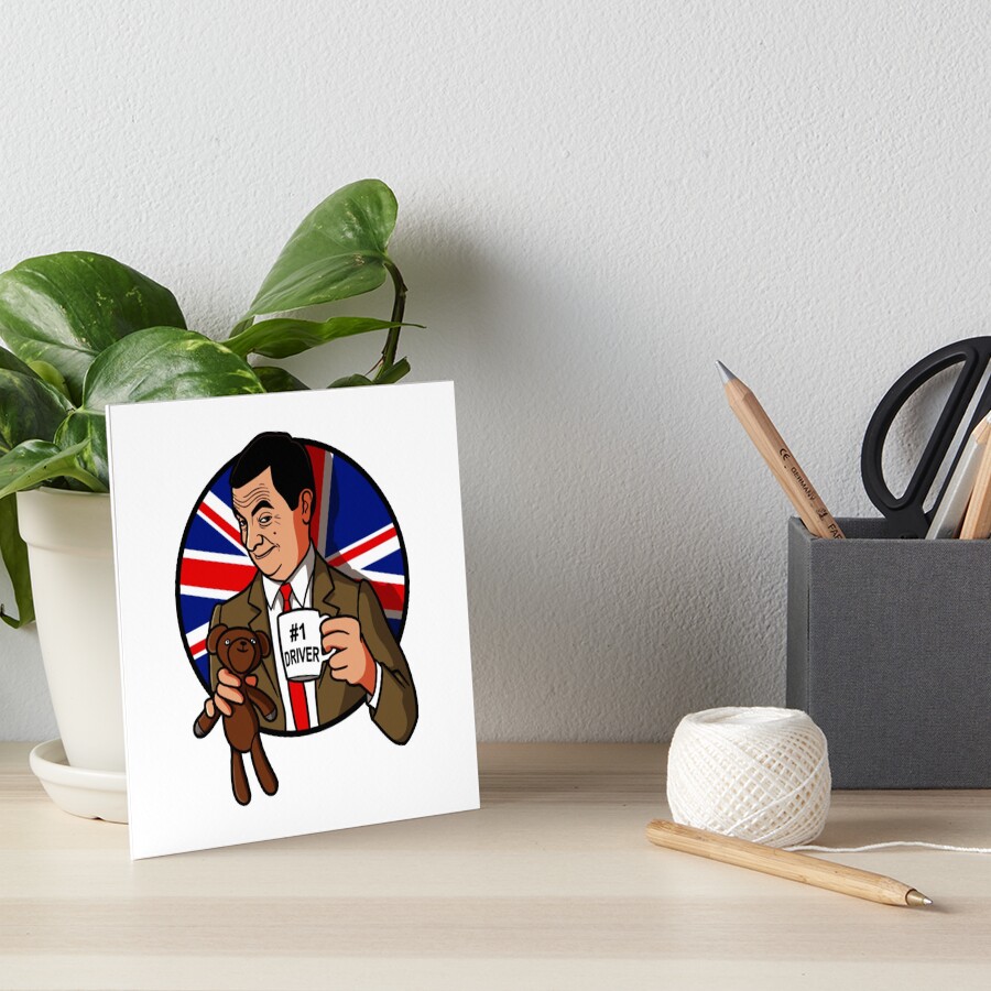 "rowan atkinson and teddy" Art Board Print for Sale by londopemat3 ...