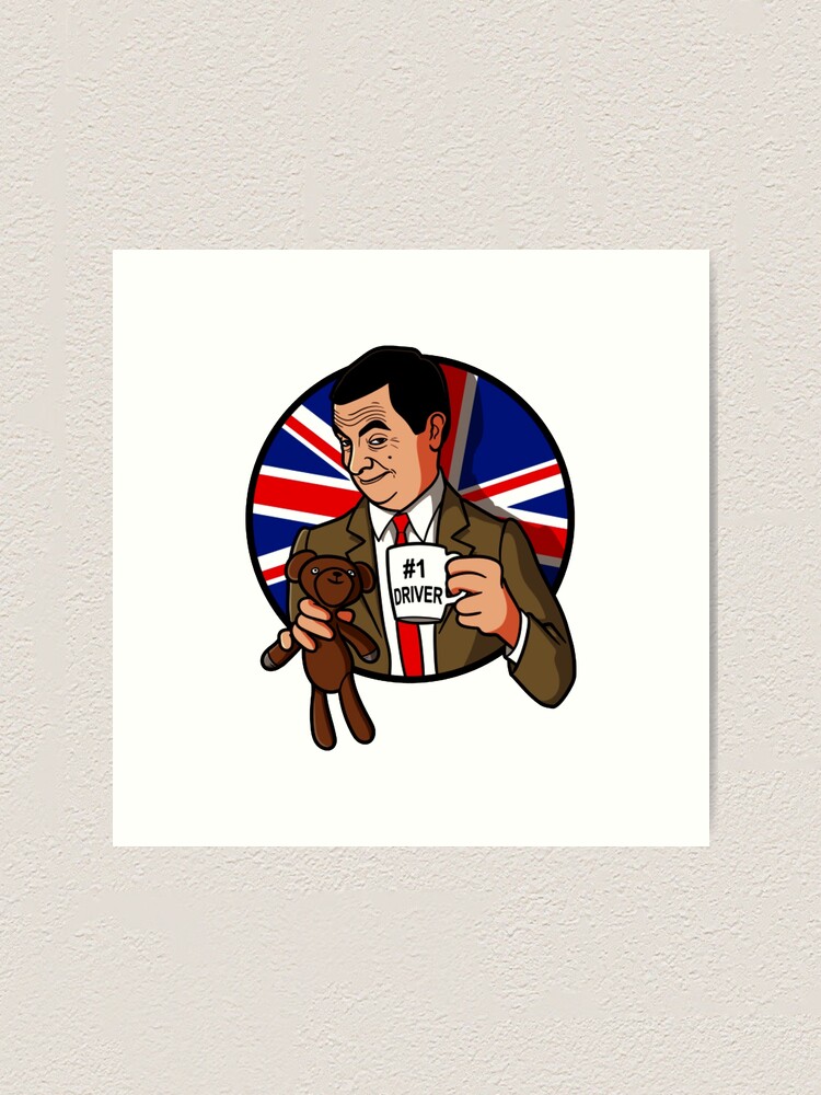 "rowan atkinson and teddy" Art Print by londopemat3 | Redbubble