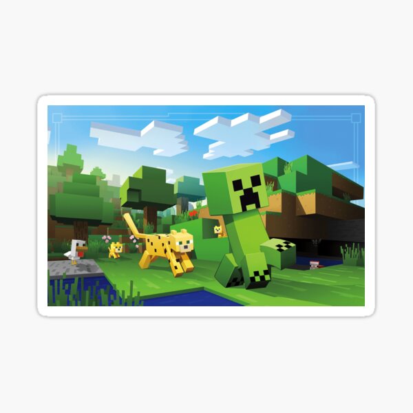 "MINECRAFT - OCELOT CHASE" Sticker for Sale by McClainshop | Redbubble