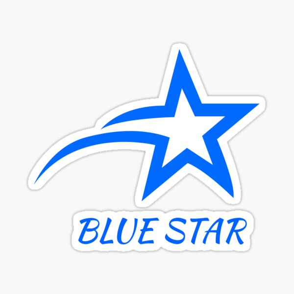 "Blue star" Sticker for Sale by Roun-X | Redbubble