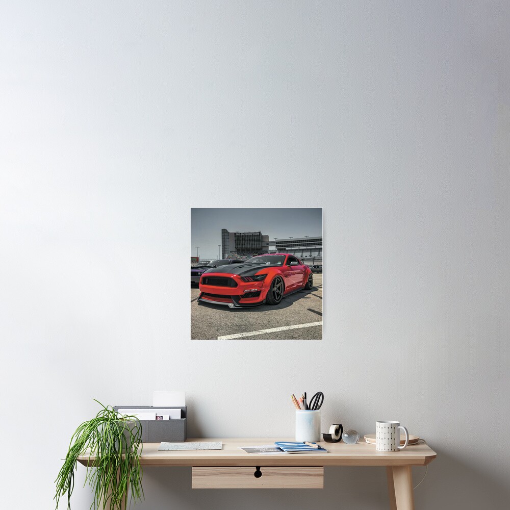 "Red Ford Mustang" Poster by JosephReeves72 | Redbubble