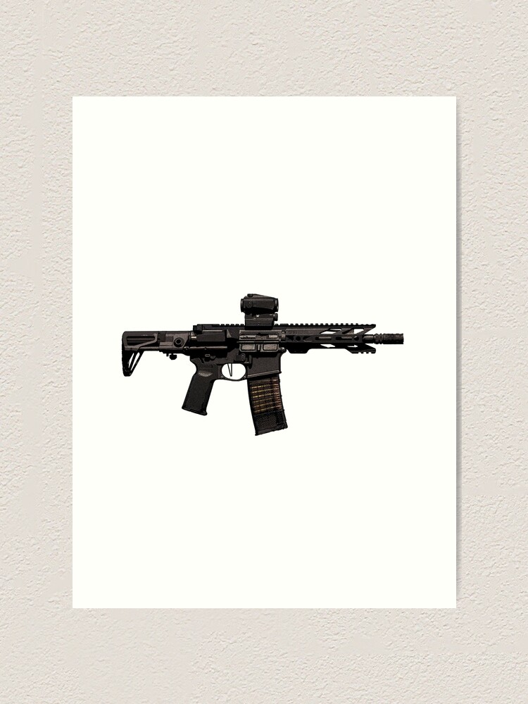 "AR15 Black Pro 2a Carbine Gun" Art Print by Boy-Mom-Shop | Redbubble