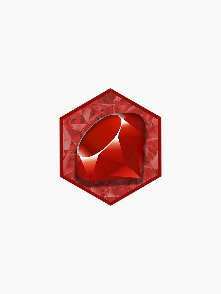 "Ruby Hexagon" Sticker for Sale by JFKsStickers | Redbubble