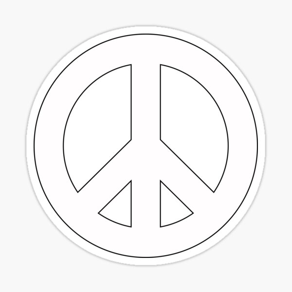 "Peace Sign. Great Big White. " Sticker for Sale by BOLD-Australia ...