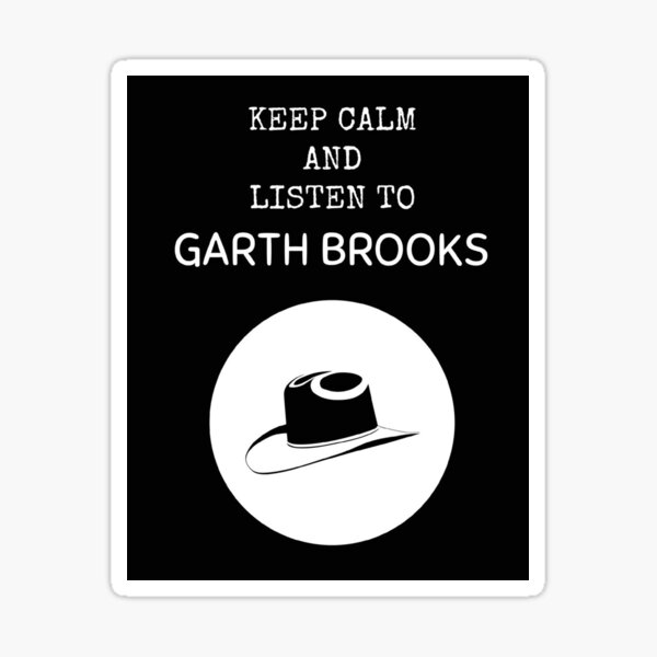 "GARTH BROOKS LOGO MIREL 2" Sticker by ebrouardw | Redbubble