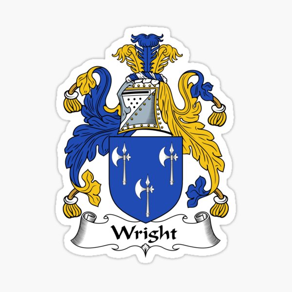 "Wright Coat of Arms / Wright Family Crest" Sticker for Sale by ...