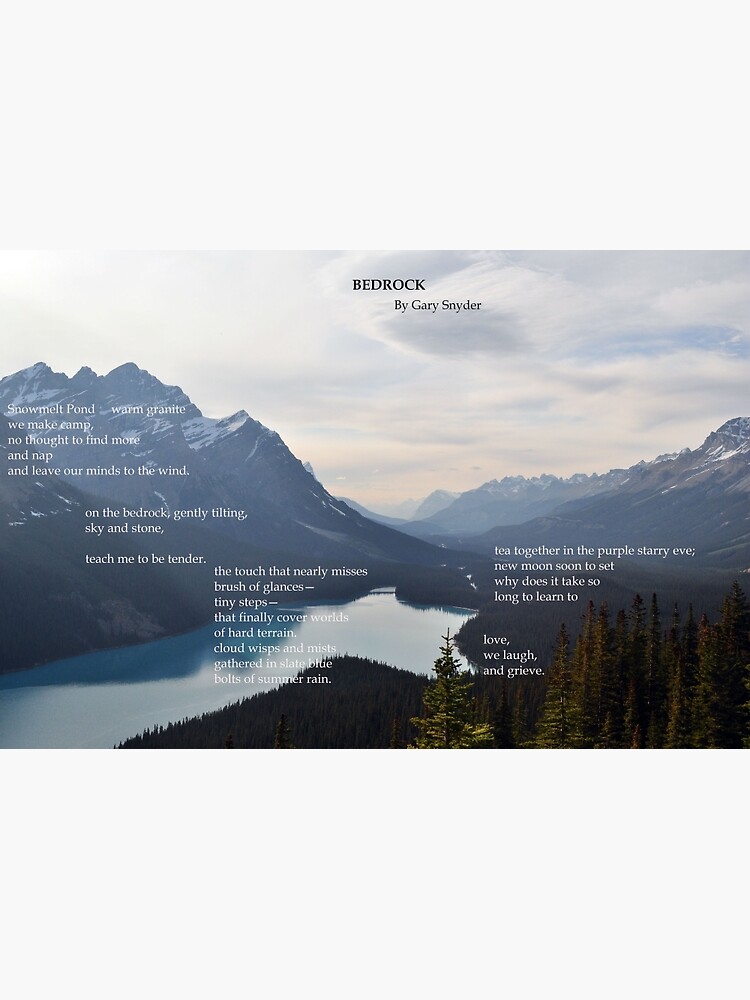 "Bedrock by Gary Snyder" Poster for Sale by jenni-rogan | Redbubble