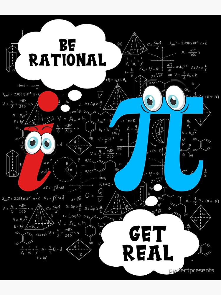 "Funny Be Rational Get Real Math Pun Statistics" Poster by ...