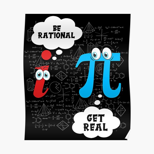 "Funny Be Rational Get Real Math Pun Statistics" Poster by ...