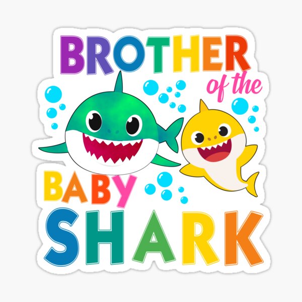 "brother of the baby shark" Sticker for Sale by TopDesignArt | Redbubble