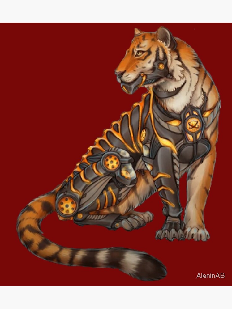 "Mechanical tiger" Poster by AleninAB | Redbubble