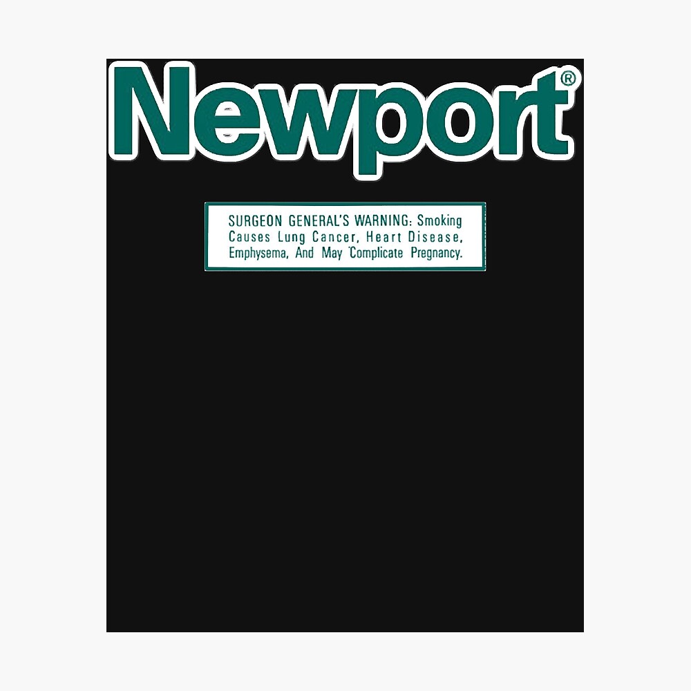 Newport Cigarettes Logo And Warning Sticker Pack Sticker By ...