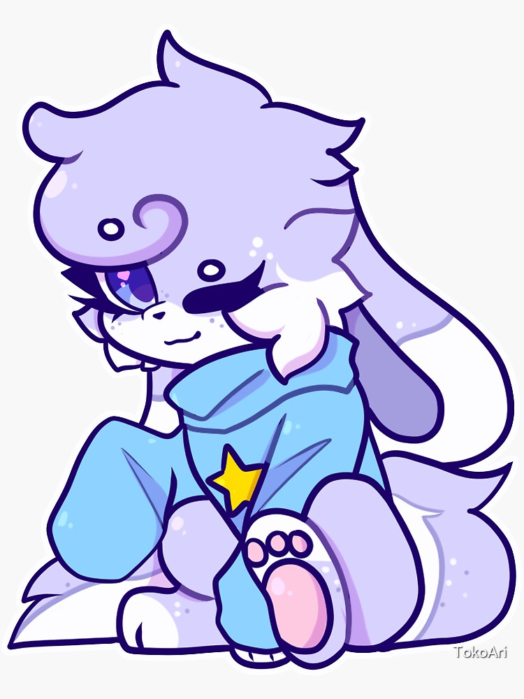 "Ruby bunny" Sticker for Sale by TokoAri | Redbubble