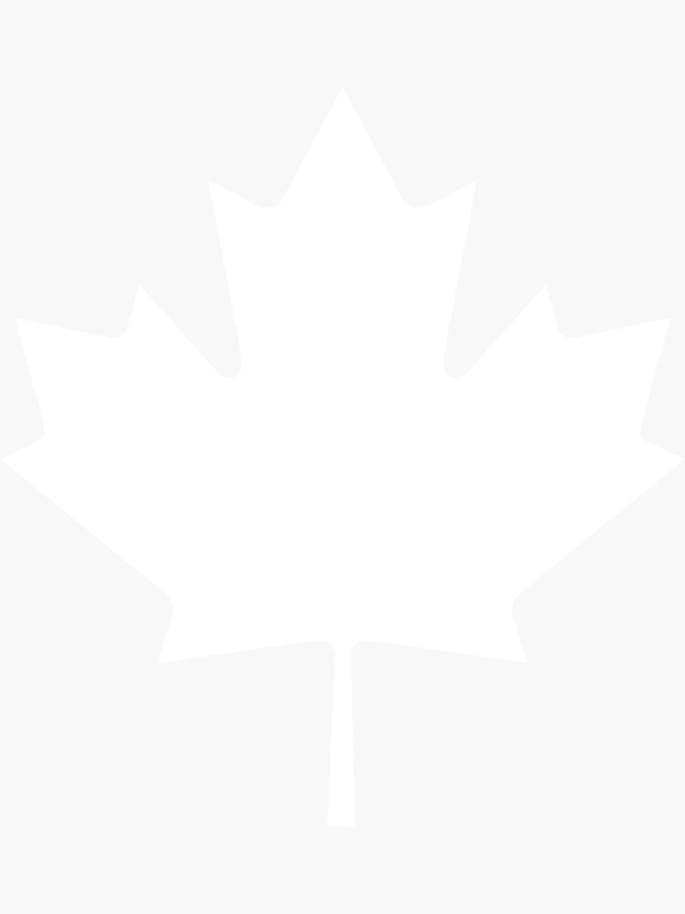 "White maple leaf" Sticker for Sale by herbertshin | Redbubble