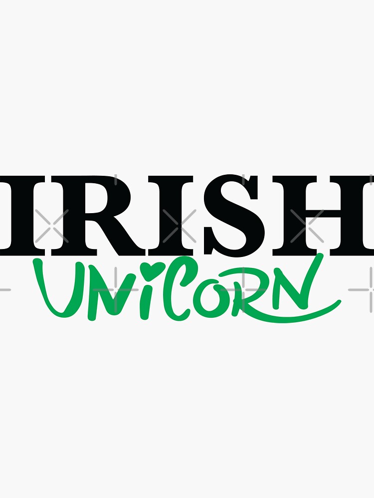 "Irish Unicorn" Sticker for Sale by ProjectX23 | Redbubble
