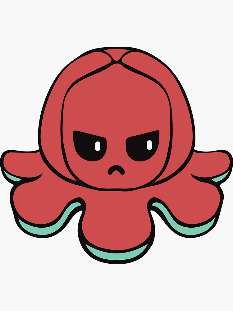 "Angry Octopus The Fluffyface " Sticker by nacrtana | Redbubble