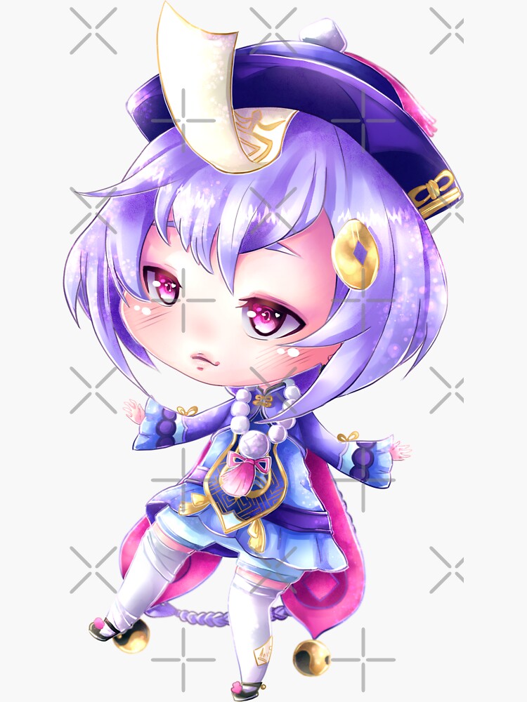 Pegatina «Qiqi - Genshin Impact goodies cute chibi chinese china ...