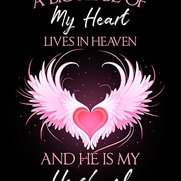 "Awesome Remembrance Angel Husband In Heaven Memorial Wife Hubby" Art ...