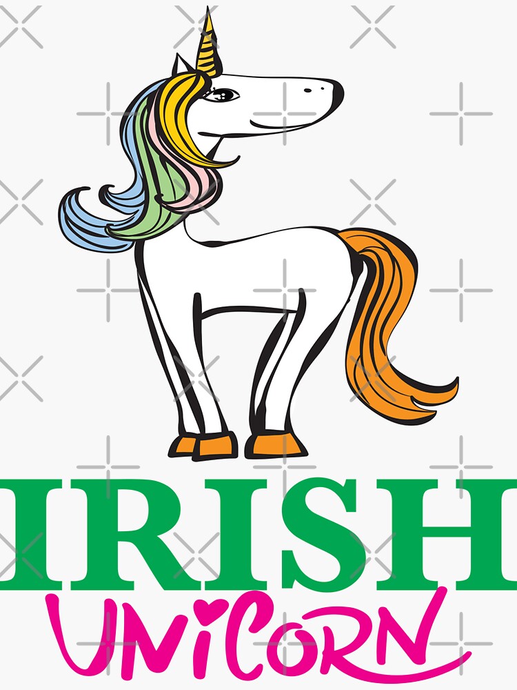 "Irish Unicorn" Sticker by ProjectX23 | Redbubble