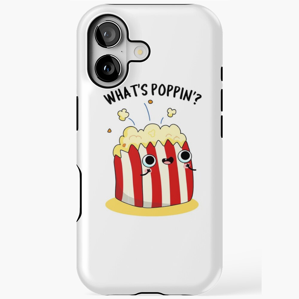 "What's Poppin Funny Popcorn Puns " Sticker for Sale by punnybone ...