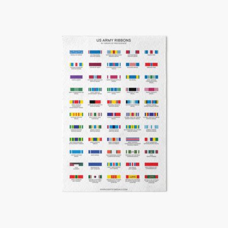 "U.S. Army Ribbons American Medals and Decorations" Art Board Print for ...