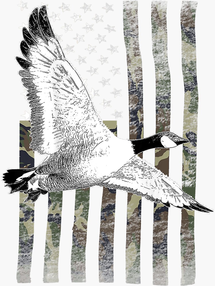 "Goose Hunting Camo Flag " Sticker by AdreaCrystal | Redbubble