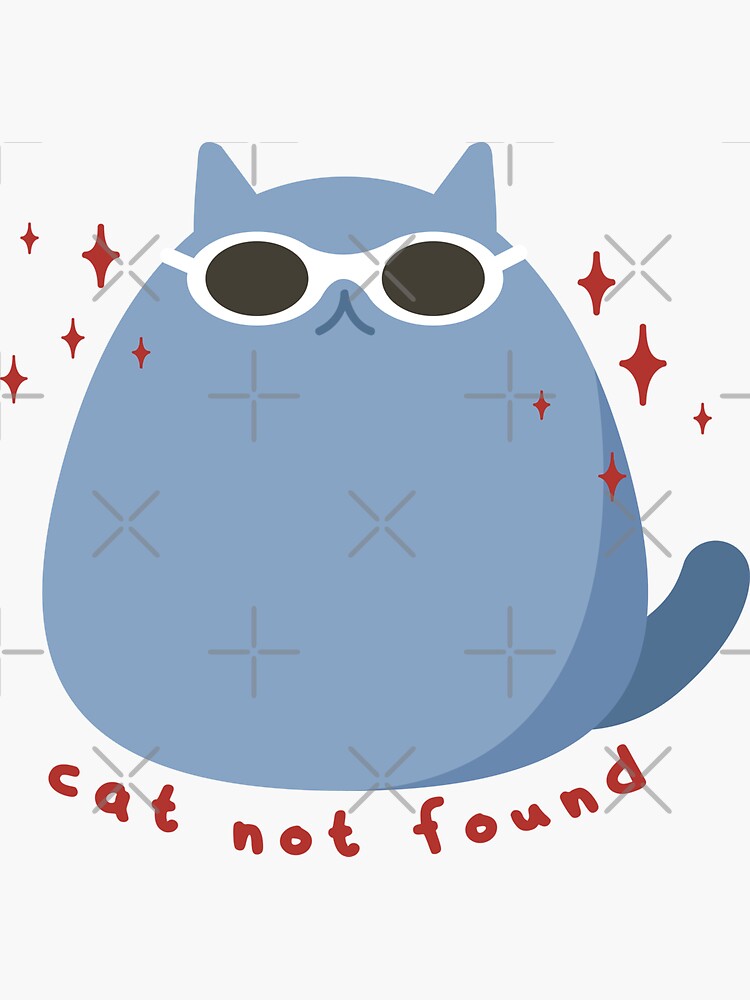 "George not found cat" Sticker for Sale by Lee-Dunmire | Redbubble
