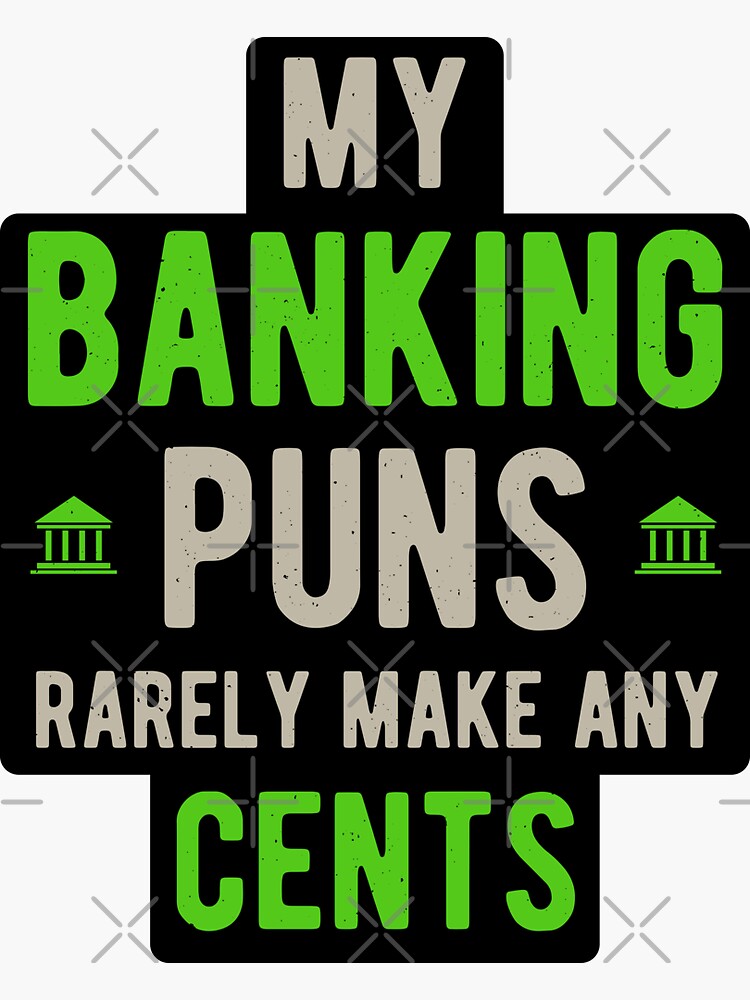 "Funny Banker" Sticker for Sale by artworkbyrihen | Redbubble