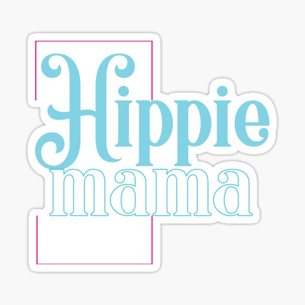 "Hippie Mama Funny Mom" Sticker by patroart | Redbubble