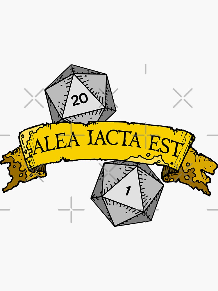 "Alea iacta est DnD" Sticker for Sale by thedragonquest | Redbubble