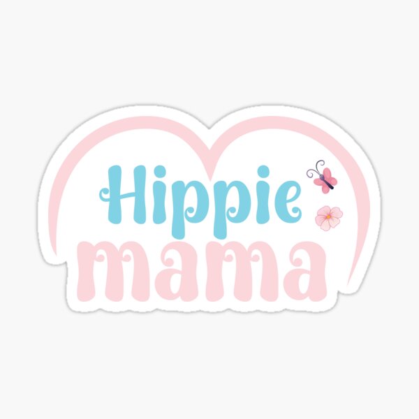" Hippie Mama Funny Mom" Sticker for Sale by patroart | Redbubble