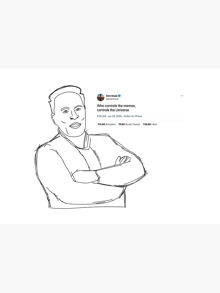 "Elon Musk 'who controls the memes' " Poster by LoFiMemes | Redbubble