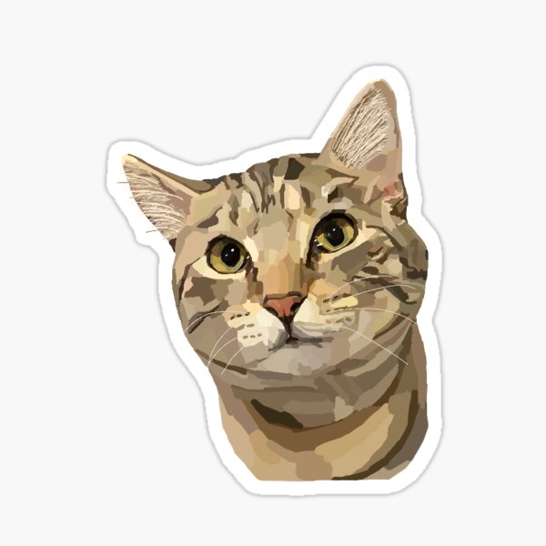 "Tigger - Color Block Cat Sticker " Sticker for Sale by along52 | Redbubble