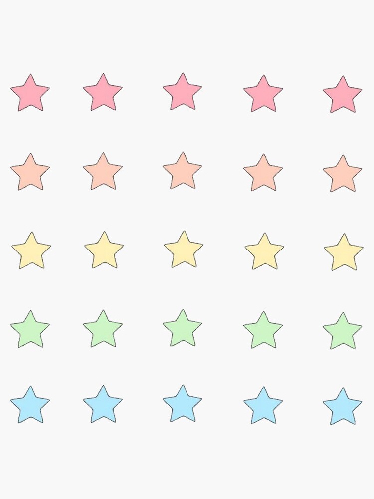 "Colorful pastel stars pack" Sticker by maddiesartworks | Redbubble