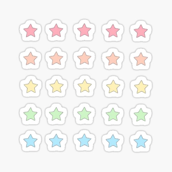 "Colorful pastel stars pack" Sticker by maddiesartworks | Redbubble