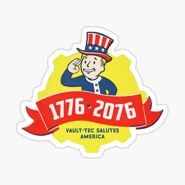 "Vault-Tec Salutes America" Sticker for Sale by VaultMagazine | Redbubble