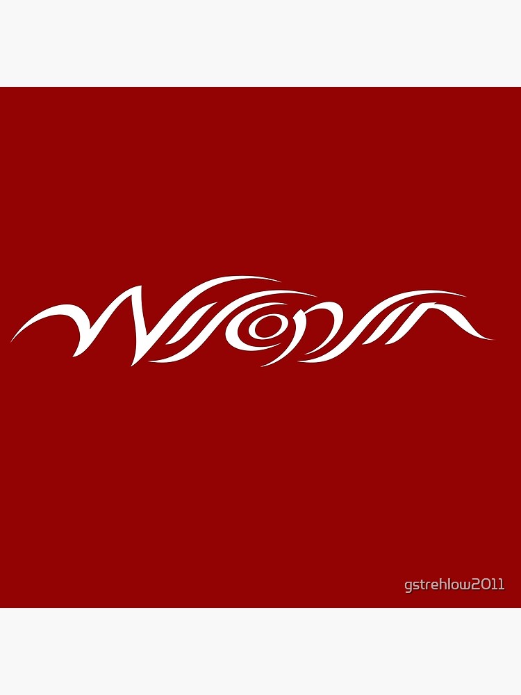 "Wisconsin Wavy Script Typographic Tribal Tattoo" Poster for Sale by ...