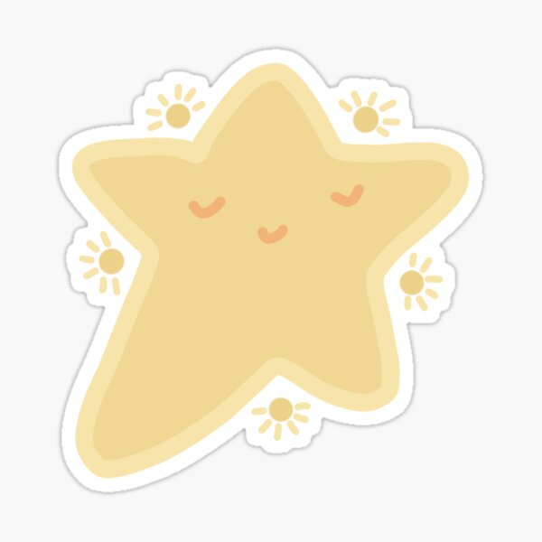 "Cute and Yellow Aesthetic Star" Sticker for Sale by Nerielart | Redbubble