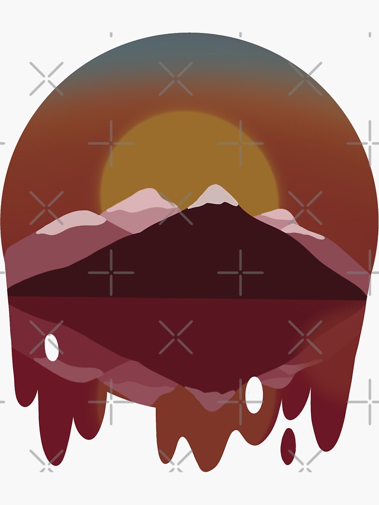 "Dripping Sunset" Sticker for Sale by MattiesInk | Redbubble