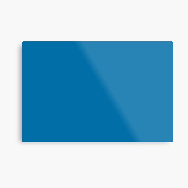 Lámina metálica «Coordenadas de color sólido azul de tono medio ...